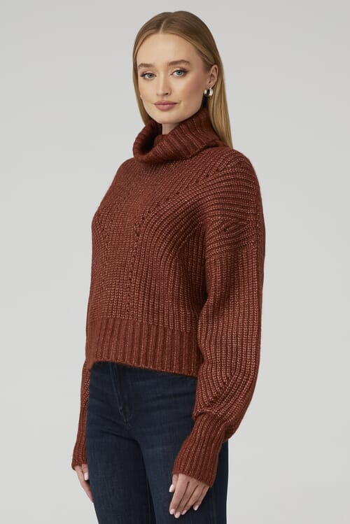 Varley | Rogan Cropped Knit in Smoked Paprika| FashionPass