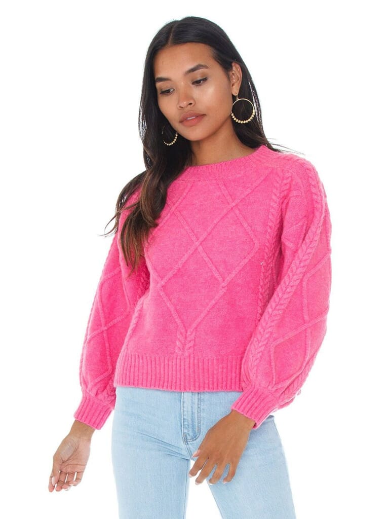 Line & Dot | Rory Sweater in Magenta| FashionPass