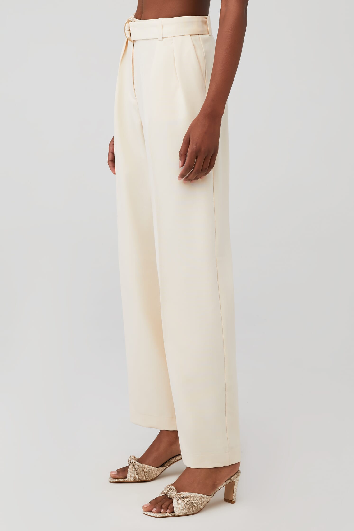 Bardot | Rumour Pin Tuck Pant in Beige| FashionPass
