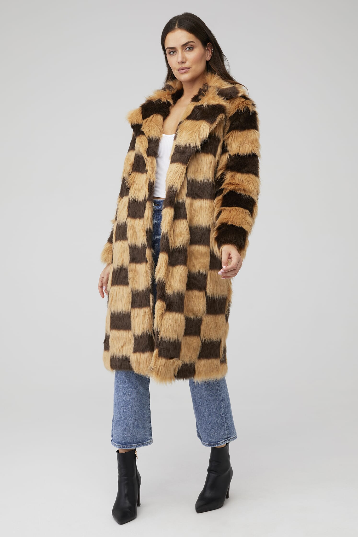 Steve Madden | Sadie Coat in Mocha/Tan| FashionPass