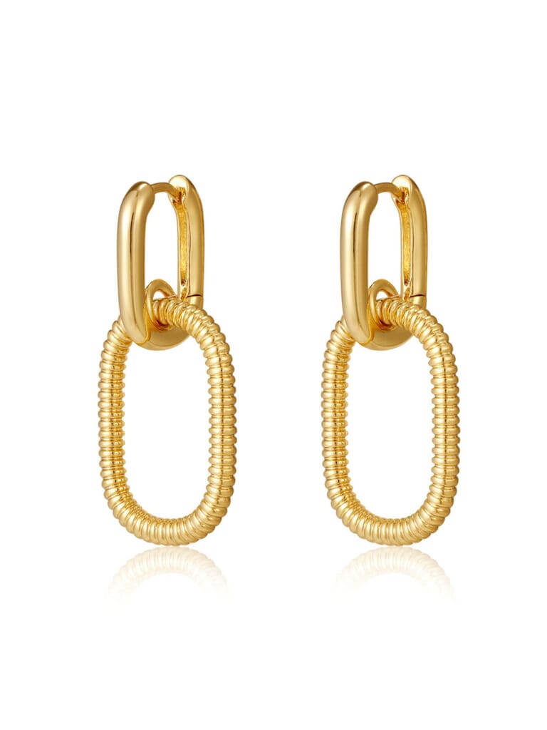 Luv Aj | Small Le Signe Loop Hoops in Gold| FashionPass