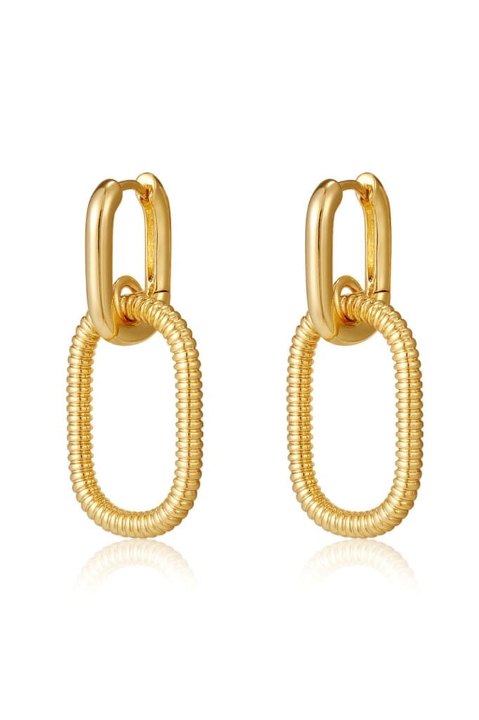 Luv Aj | Small Le Signe Loop Hoops in Gold| FashionPass