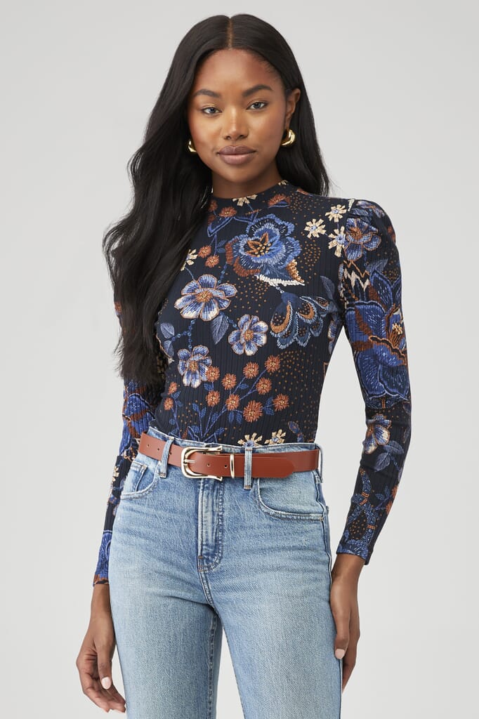 FARM RIO | Snakes Bouquet Black Bodysuit in Snakes Bouquet Black ...