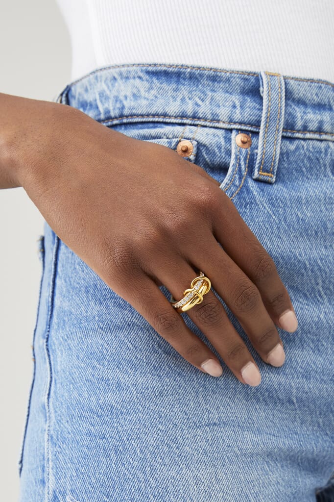 Petit Moments | Stone Stacked Rings in Gold| FashionPass