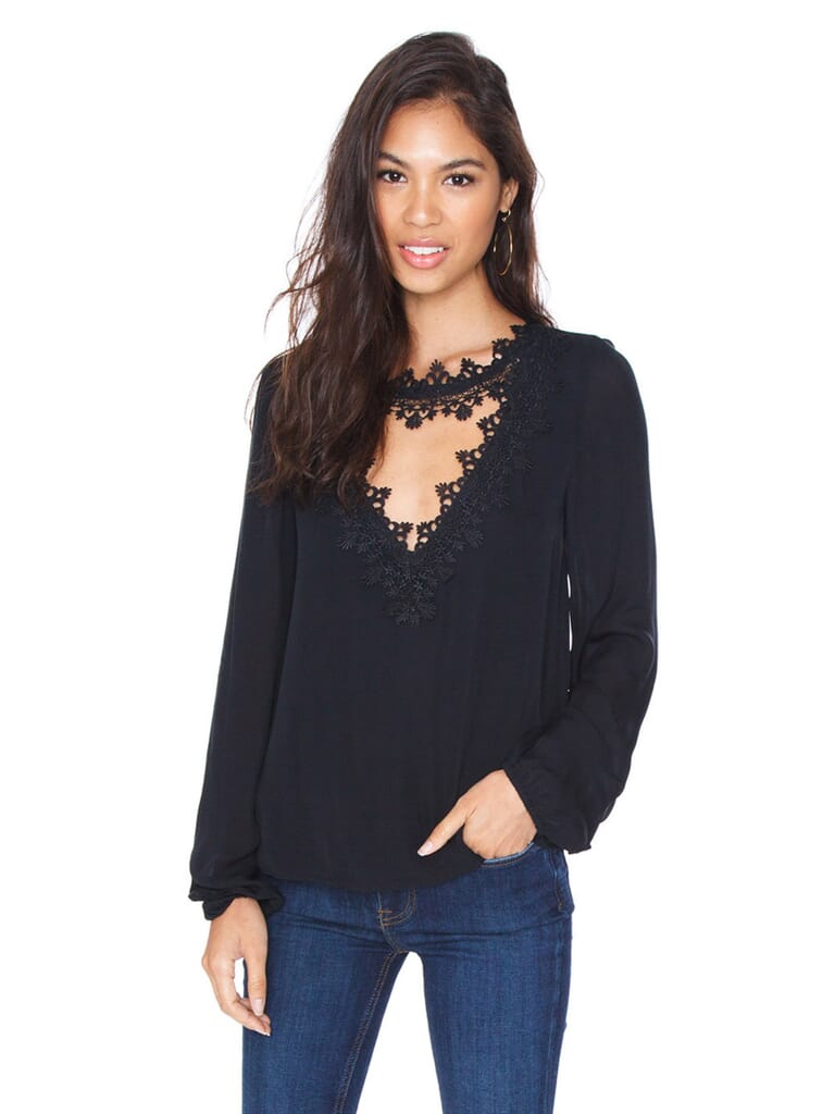 Cami NYC | Tali Silk Blouse in Black| FashionPass