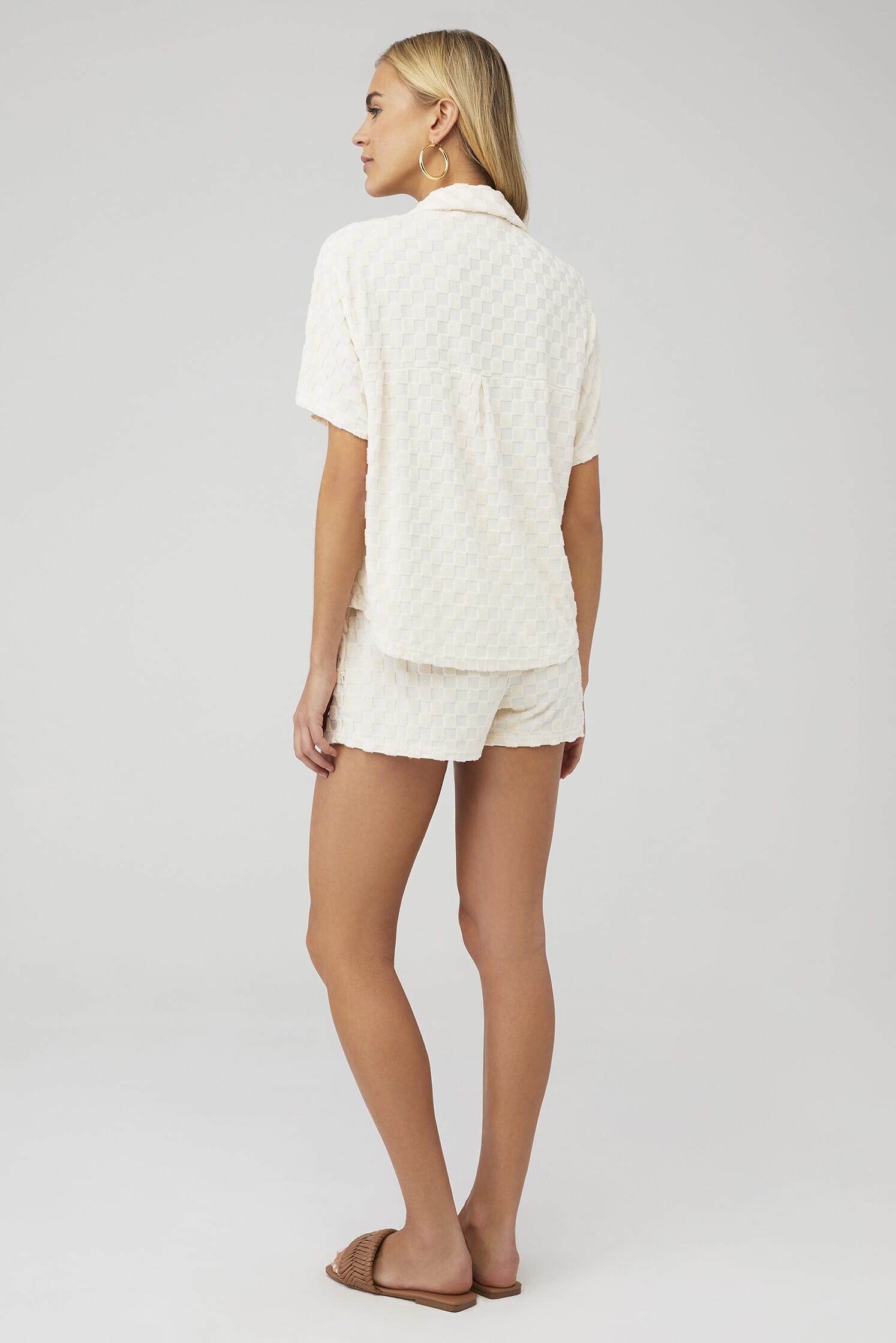 Araminta James | Terry Shirt Set in Lemon Check | FashionPass