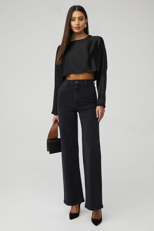 Favorite Daughter | Jordie Super High Rise Wide Leg in Boulder| FashionPass