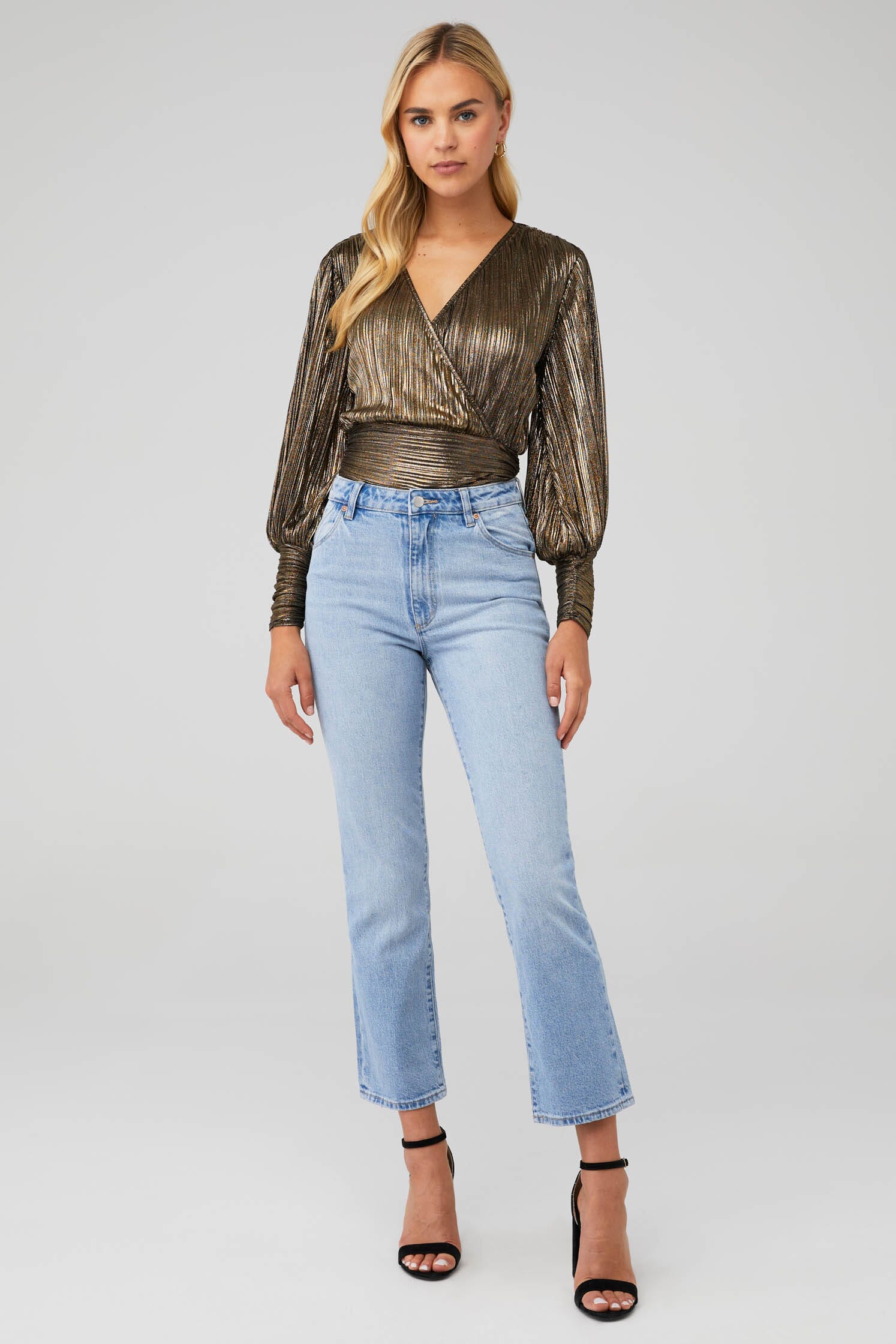 Bardot | Trinity Pleat Top in Gold| FashionPass