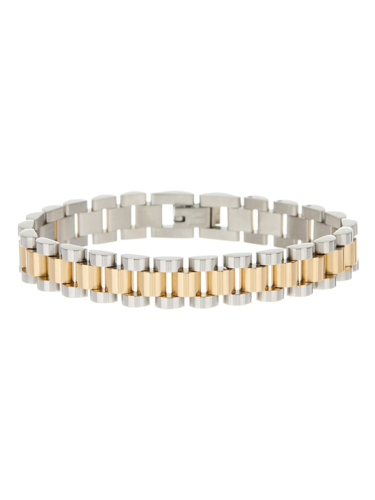Luv Aj | Two-Toned Timepiece Bracelet in Silver/Gold| FashionPass