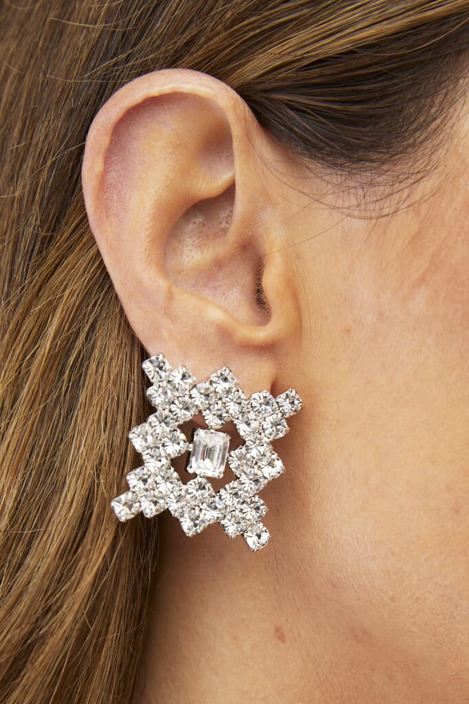 Elizabeth Cole | Verena Earrings in Crystal| FashionPass