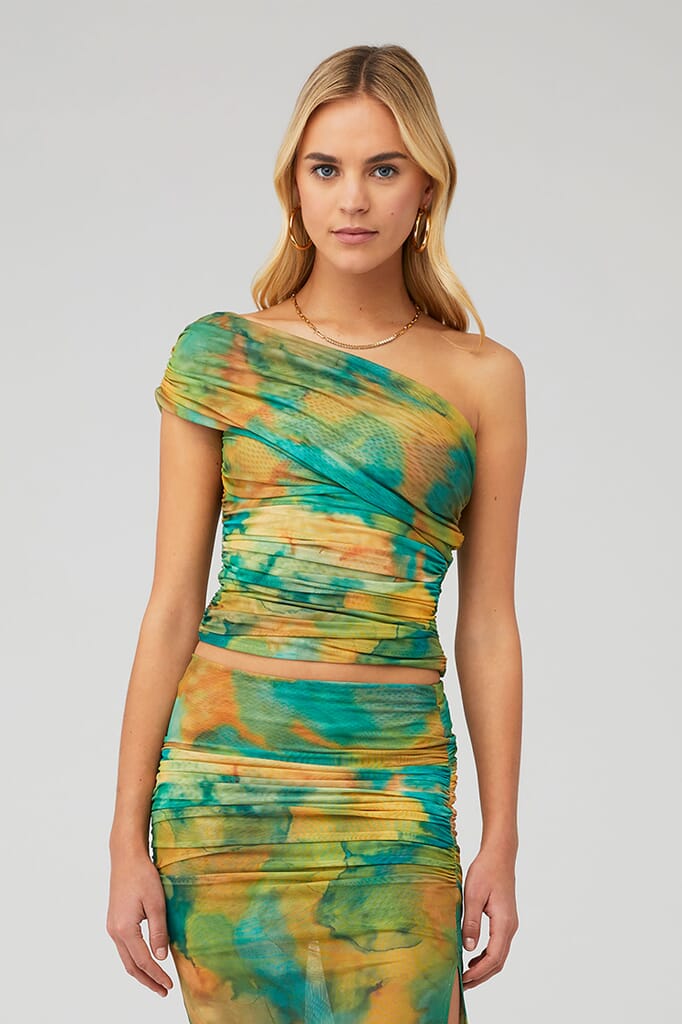 Ronny Kobo | Verna Top in Acid Tie Dye Multi| FashionPass