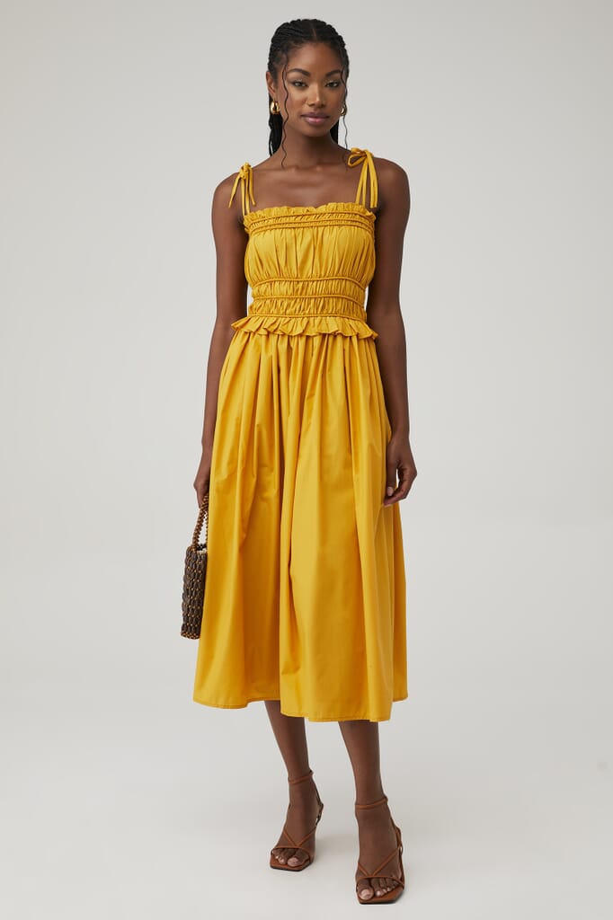EN SAISON | X Fashionpass Haley Midi Dress in Golden Yellow| FashionPass