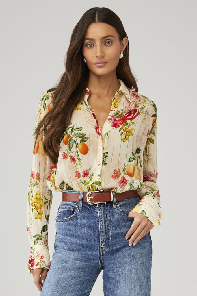 Rococo Sand | X Fashionpass Button Down Shirt in Fruit| FashionPass
