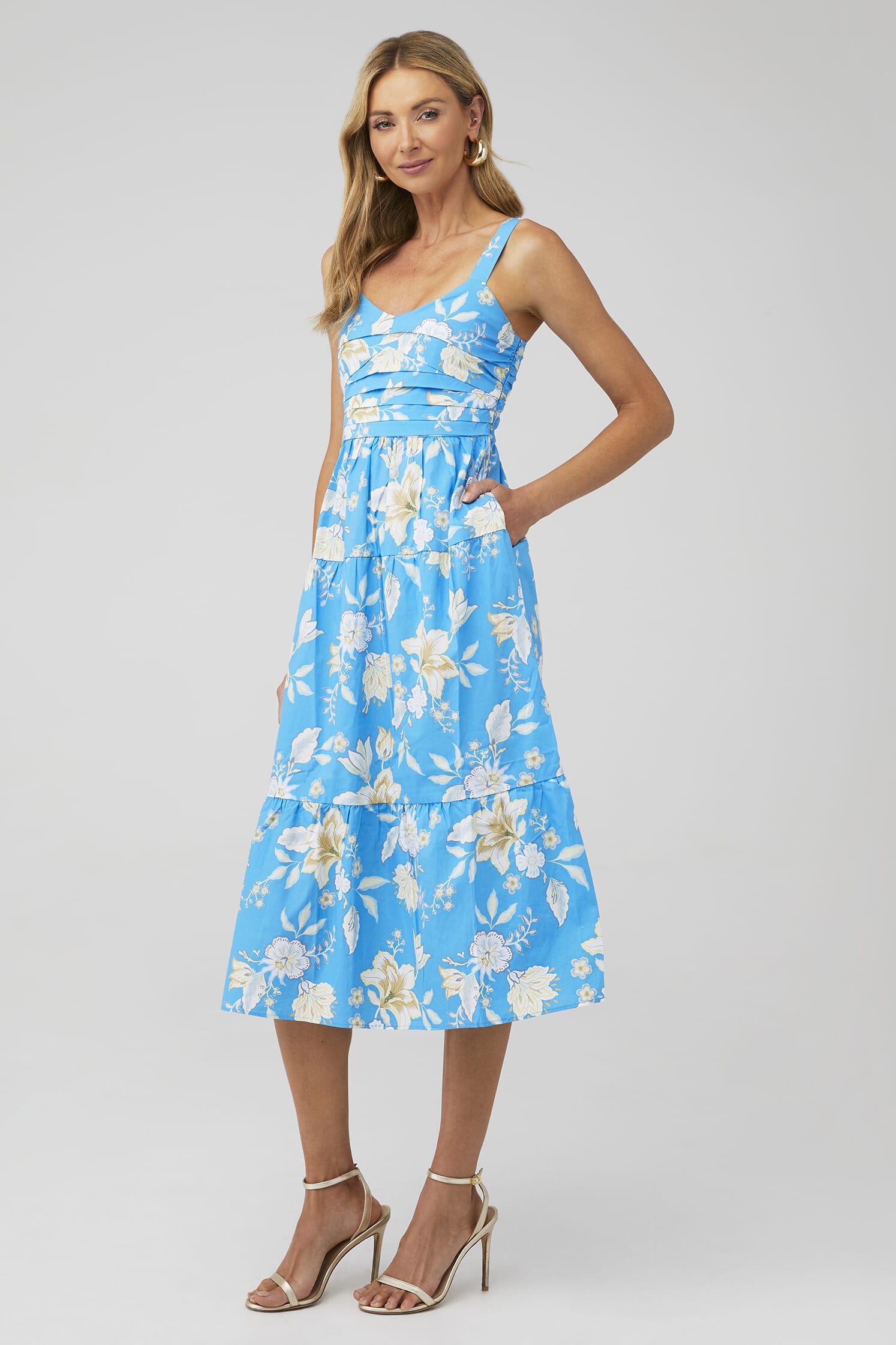 MINKPINK | Zinnia Midi Sundress in Blue Multi| FashionPass